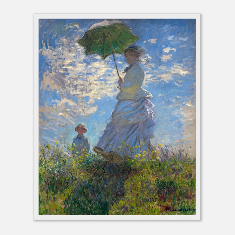 Claude Monet, Woman With a Parasol, Madame Monet and Her Son - Art ...