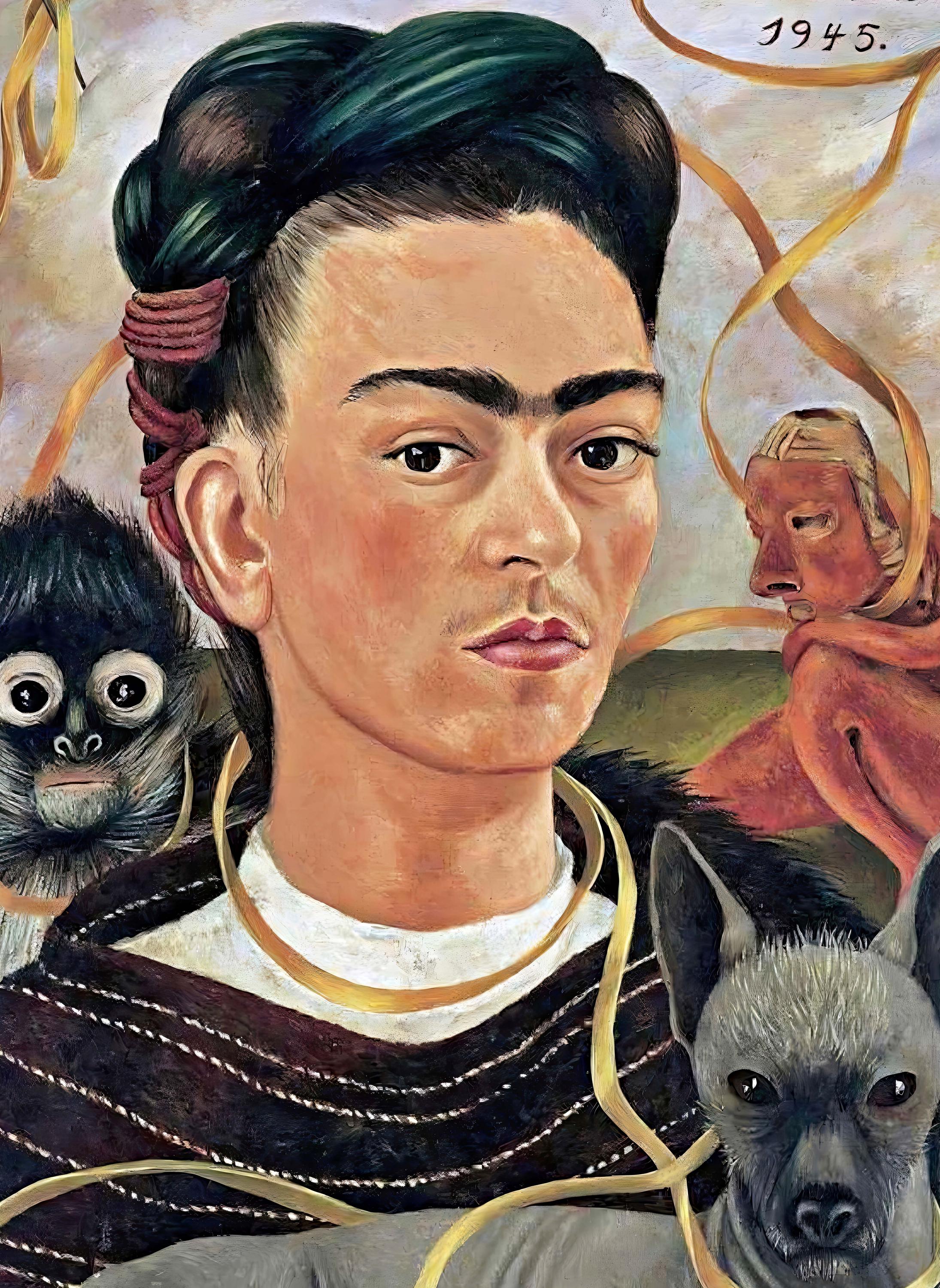 Frida Kahlo Self-portrait Art Print: Vintage Mexican Decor - Etsy