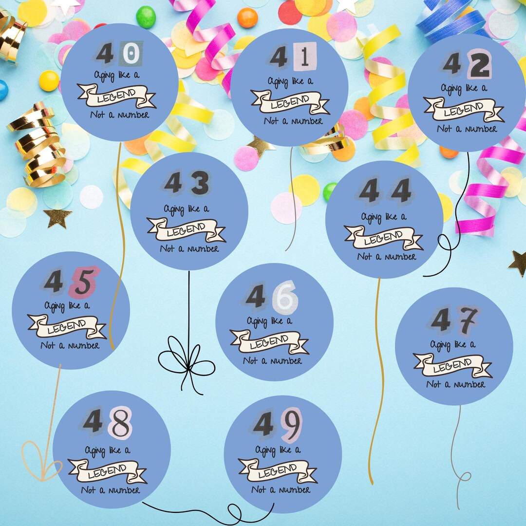 40s Birthday Svg Bundle/40s Birthday Cricut Svg File/digital Birthday ...