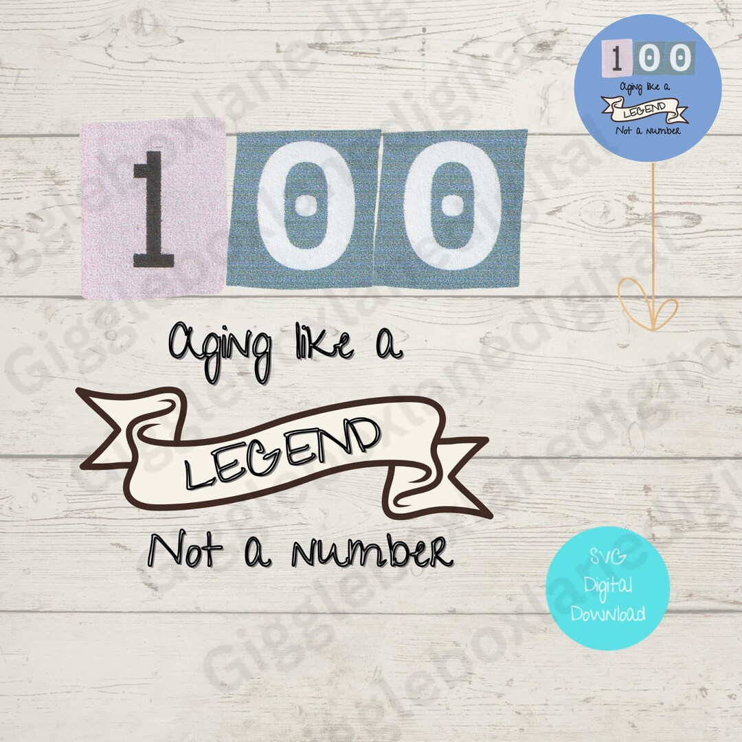 100th Birthday Svg Png/cricut Svg File for 100th Birthday/card Making ...