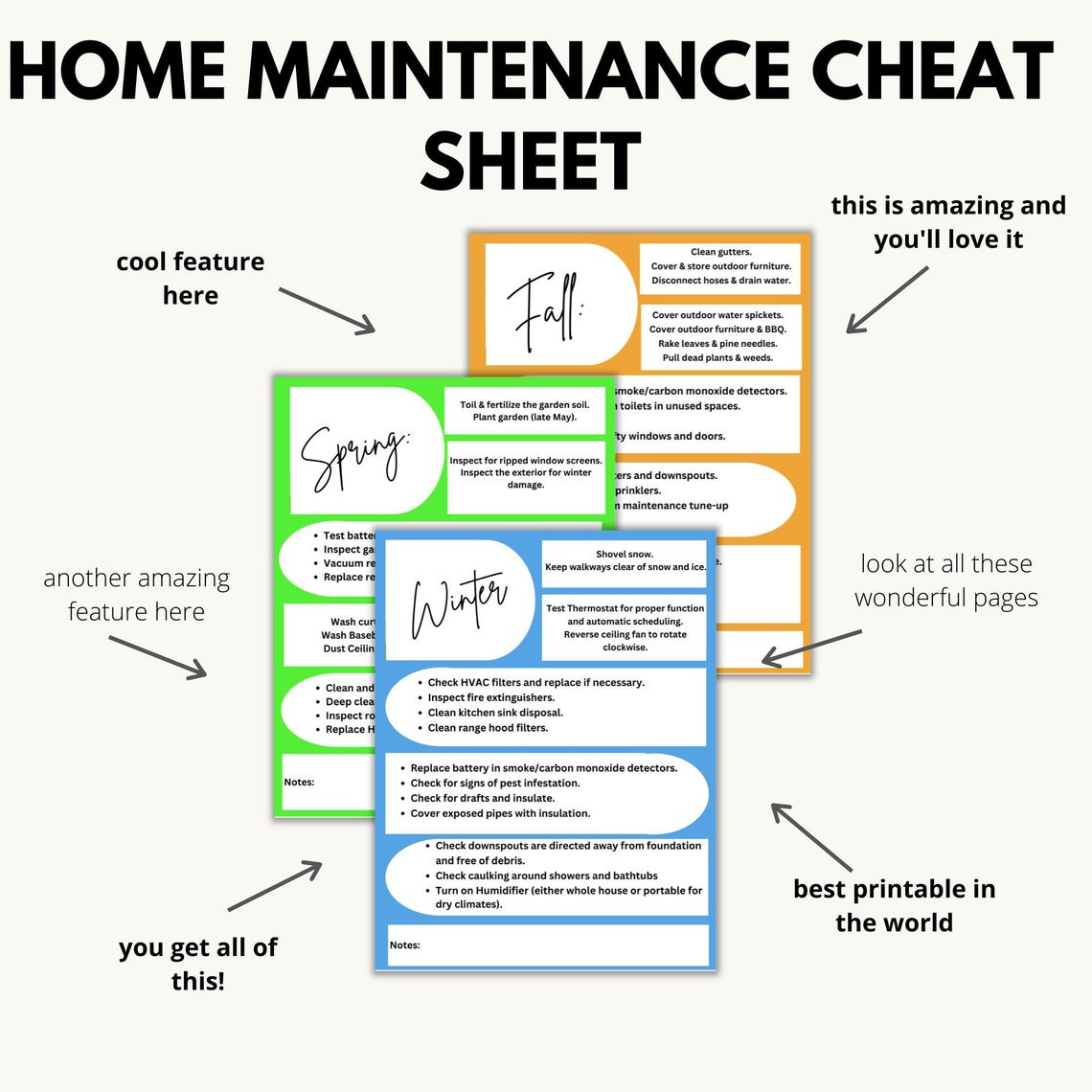 Maintenance, Home Maintenance, Checklist by Season, Winter Home ...