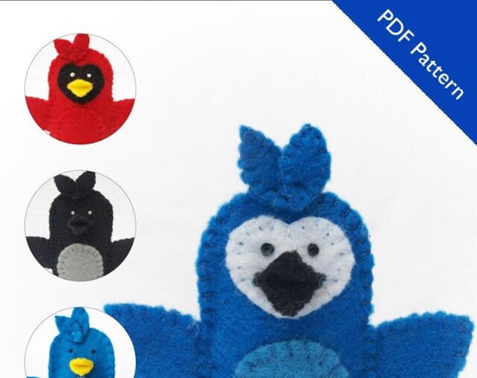 Blackbird Finger Puppet Raven Puppet Felt Finger Puppet Black Bird Crow ...