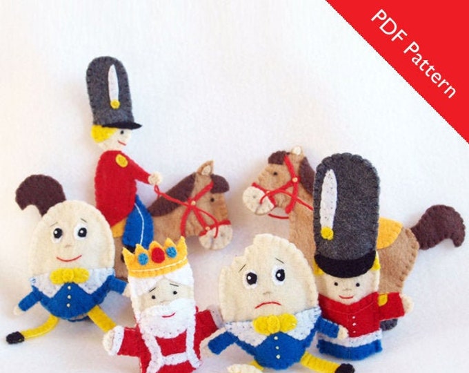 Pattern Humpty Dumpty Finger Puppet Pattern King Puppet - Etsy