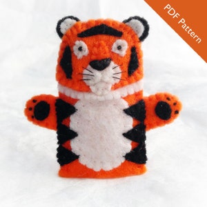 Pattern, Tiger Felt Finger Puppet Pattern, Tiger Pattern, Tiger Puppet ...