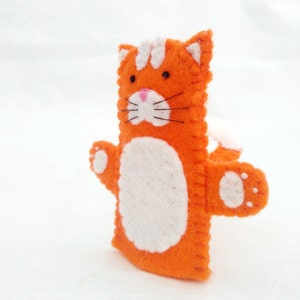 Cat Finger Puppet, Felt Finger Puppet, Cat, Animal Puppet, Cat Puppet ...