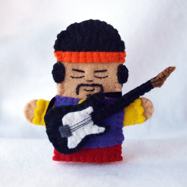 Guitar Player Felt Finger Puppet Guitarist Finger Puppet - Etsy