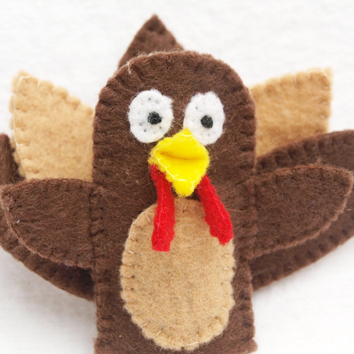 Wild Turkey Felt Finger Puppet Animal Puppet Turkey Turkey | Etsy