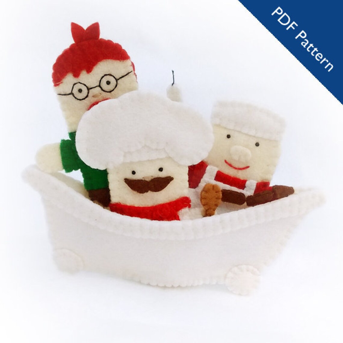 Pattern Rub-a-dub-dub Three Men in a Tub Puppet Pattern - Etsy