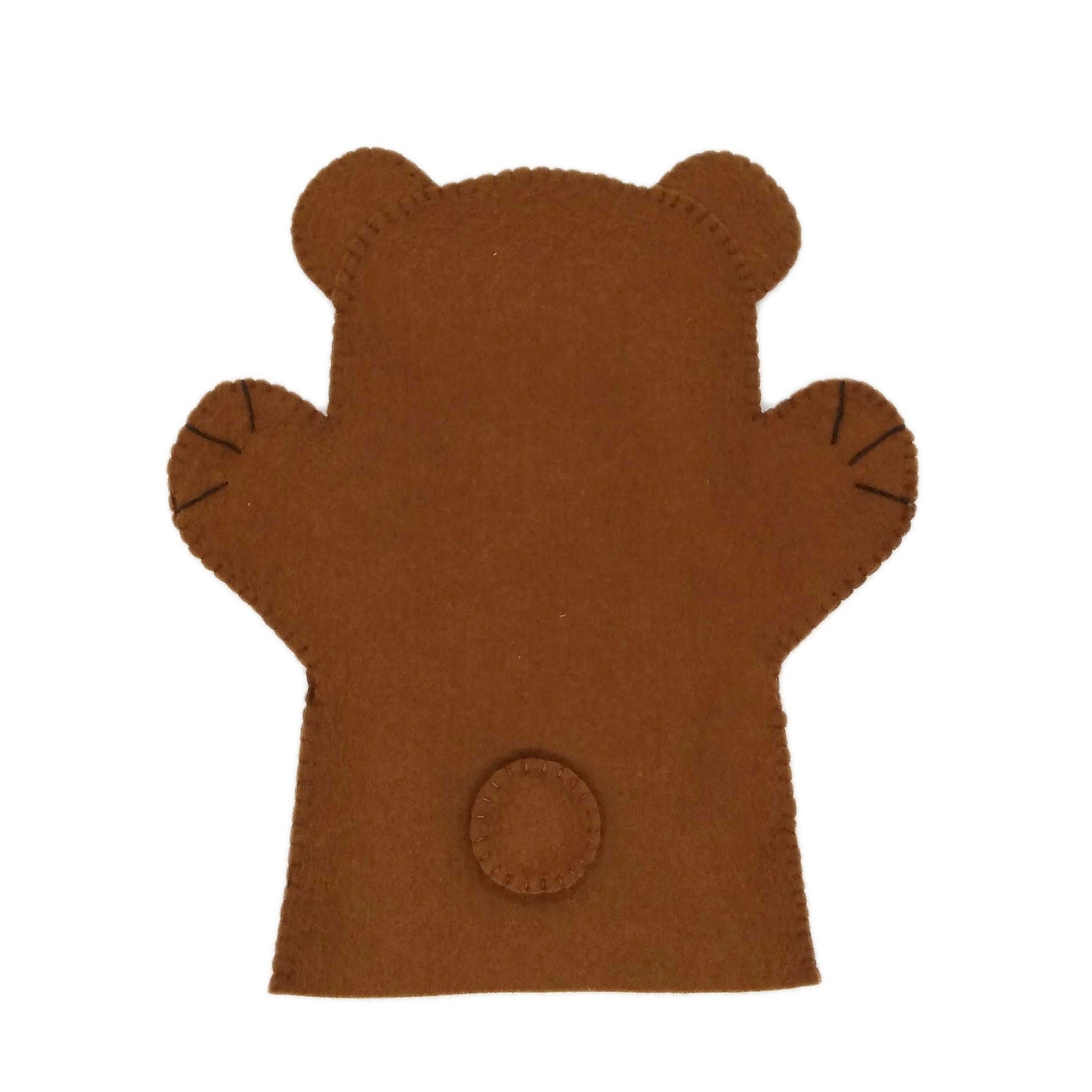 Brown Bear Hand Puppet, Felt Hand Puppet, Brown Bear Felt Hand Puppet ...
