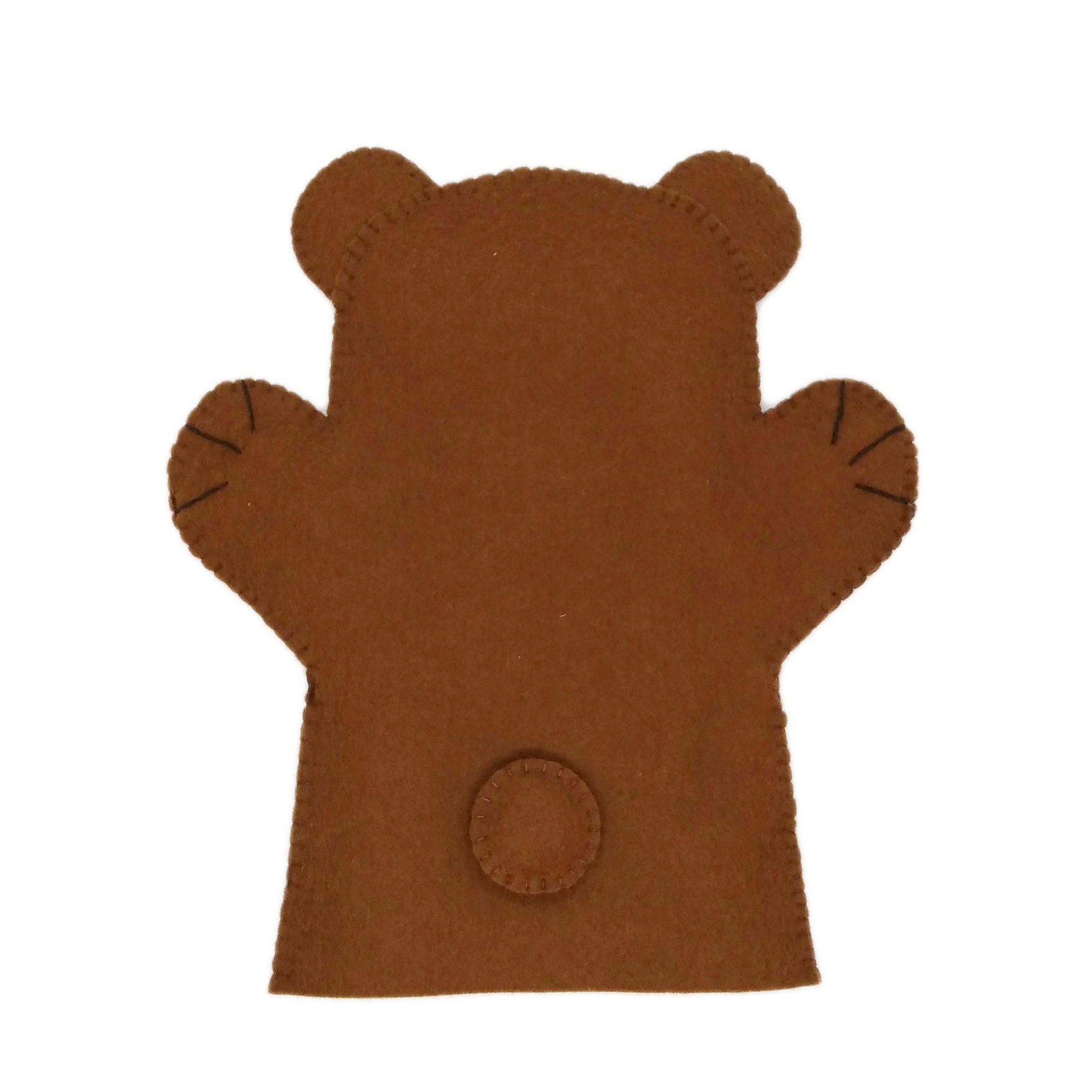 Brown Bear Hand Puppet, Felt Hand Puppet, Brown Bear Felt Hand Puppet ...