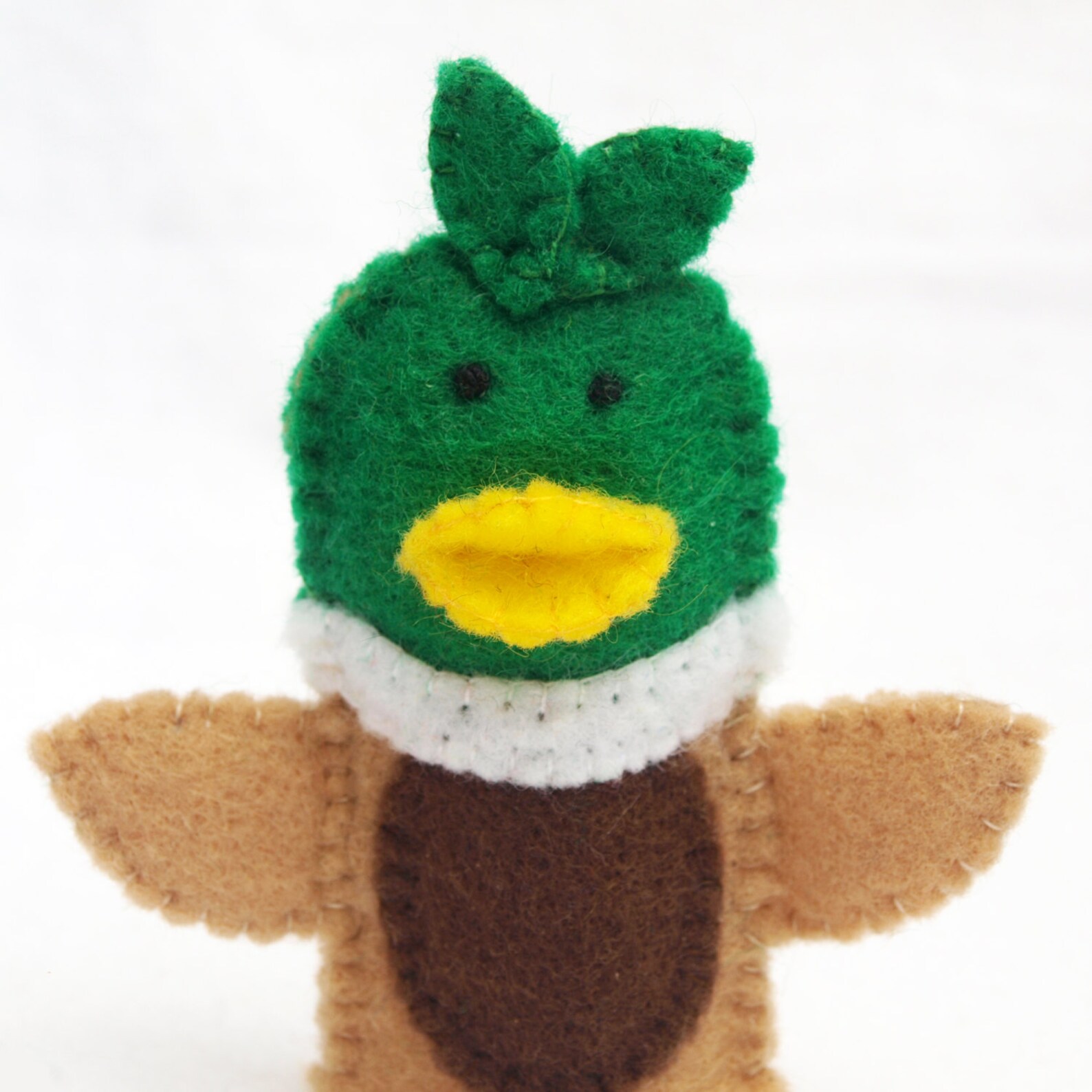 Mallard Duck Felt Finger Puppet Animal Puppet Storytime - Etsy