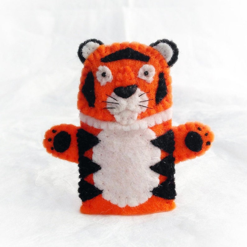 Pattern, Tiger Felt Finger Puppet Pattern, Tiger Pattern, Tiger Puppet ...