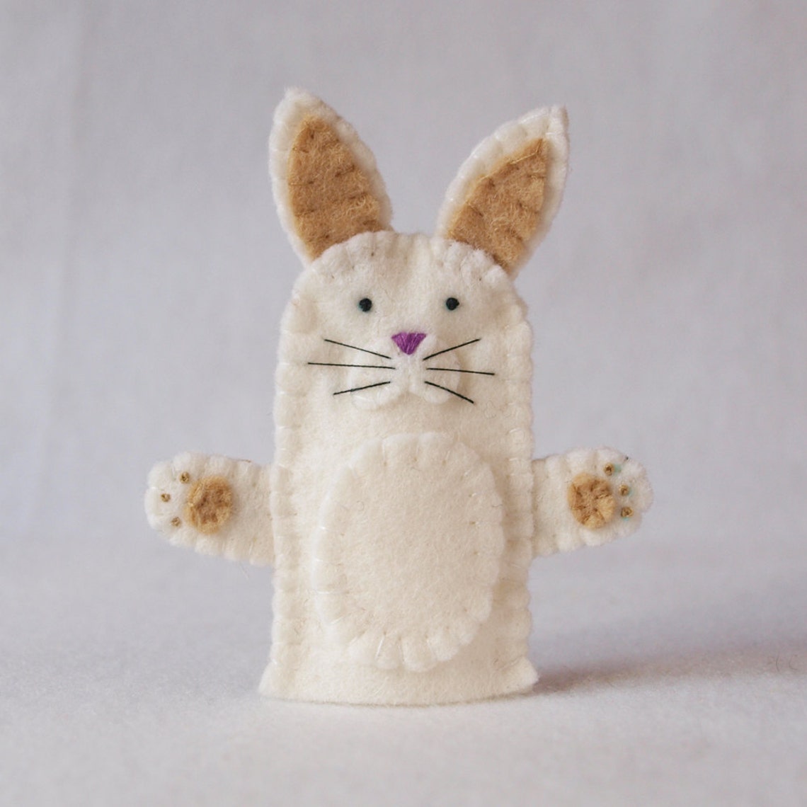 Fieltro de conejo marioneta animal títeres de dedo títeres | Etsy