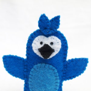 Blue Jay, Bird, Bird Felt Finger Puppet, Animal Puppet, Storytime ...
