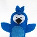 Blue Jay, Bird, Bird Felt Finger Puppet, Animal Puppet, Storytime ...