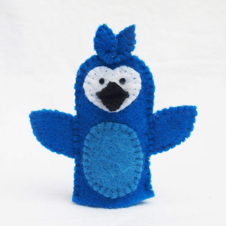 Bird Puppet Pattern, Blue Jay Finger Puppet Pattern, Cardinal Puppet ...