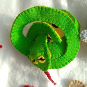 Pattern, Snake Felt Finger Puppet Pattern, Snake Pattern, Green Snake ...