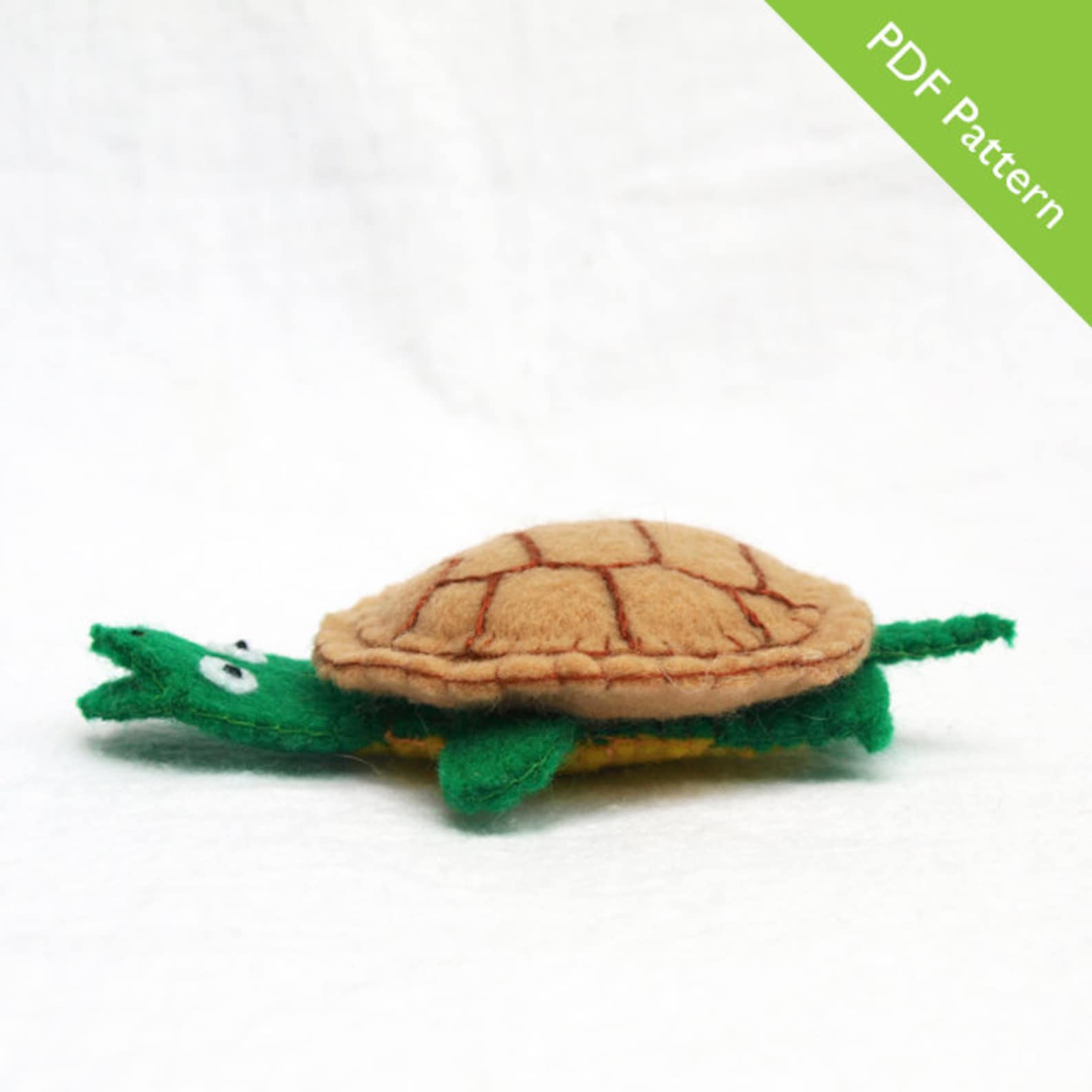 Pattern Felt Finger Puppet Pattern Turtle Finger Puppet - Etsy