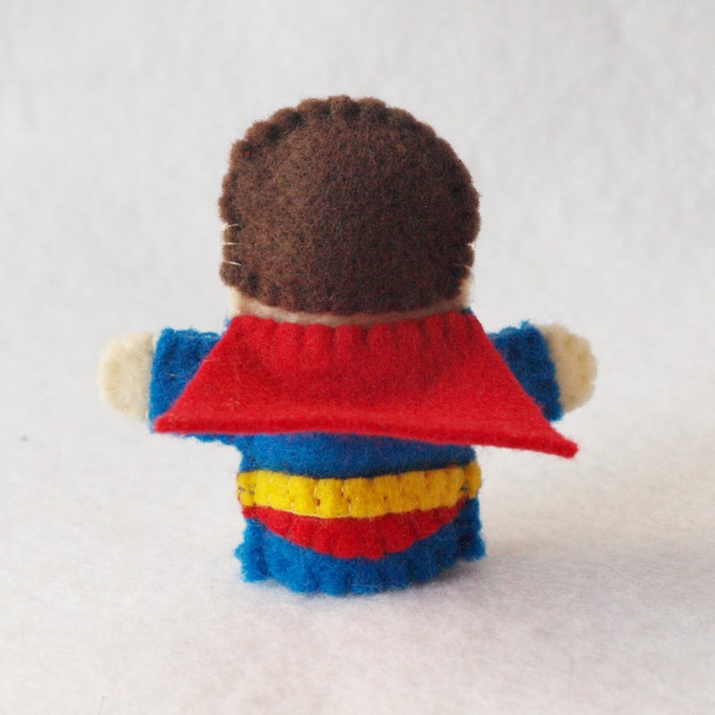 Caped Superhero Finger Puppet Felt Finger Puppet Custom - Etsy