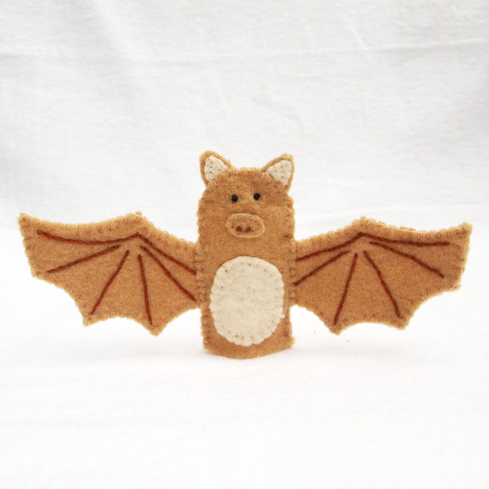 Brown Bat Bat Felt Finger Puppet Animal Puppet Storytime - Etsy