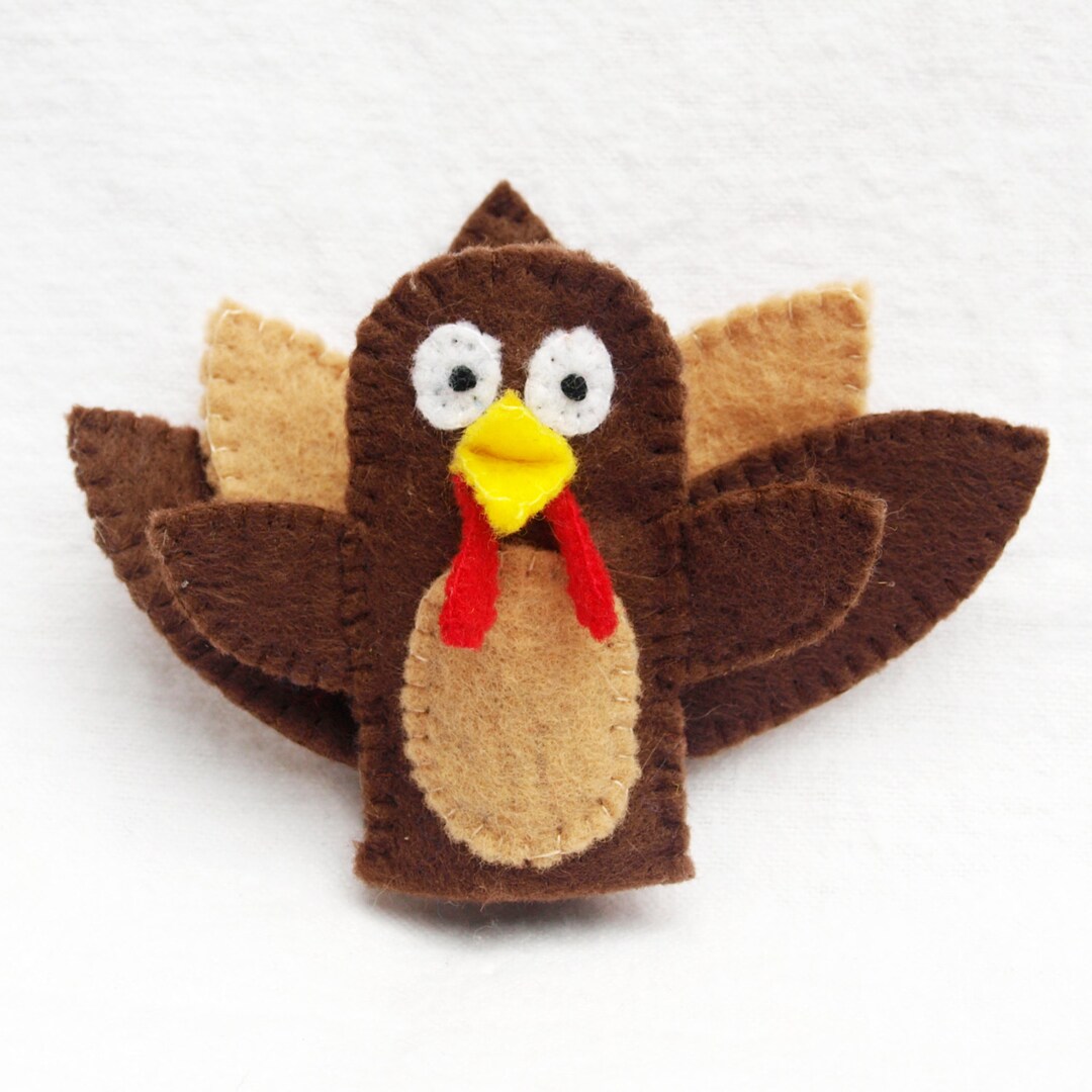 Wild Turkey, Felt Finger Puppet, Animal Puppet, Turkey, Turkey Puppet ...