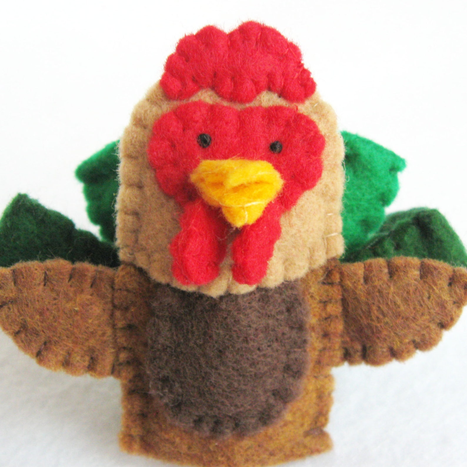 Rooster, Rooster Puppet, Rooster Finger Puppet, Rooster Felt Puppet ...