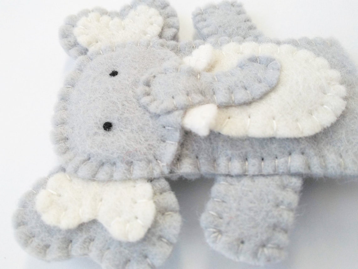 Elephant Finger Puppet Felt Finger Puppet Elephant Felt - Etsy