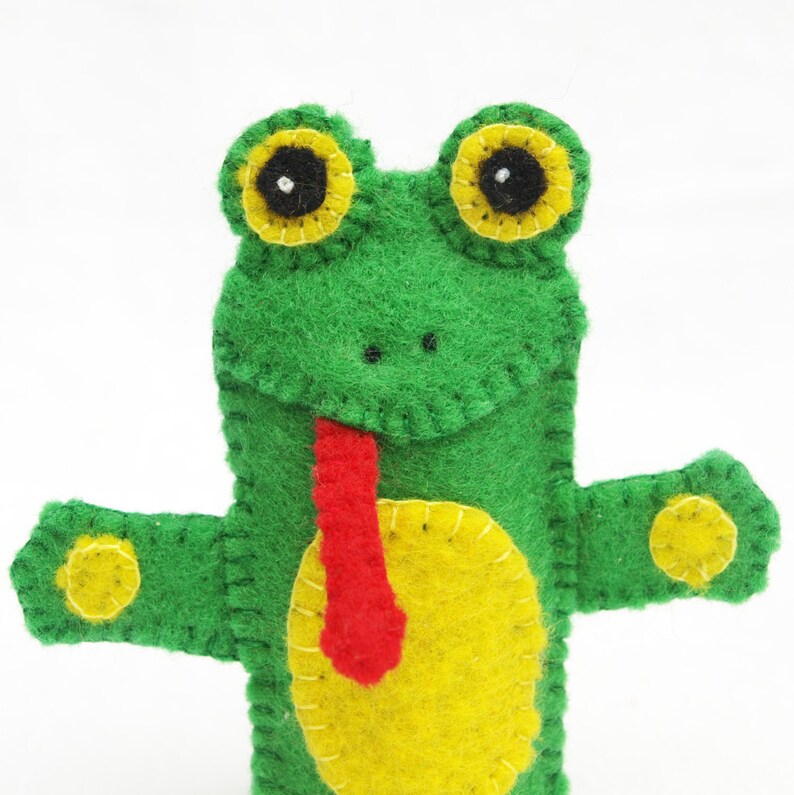 Frog, Felt Finger Puppet, Animal Puppet, Storytime Puppet - Etsy