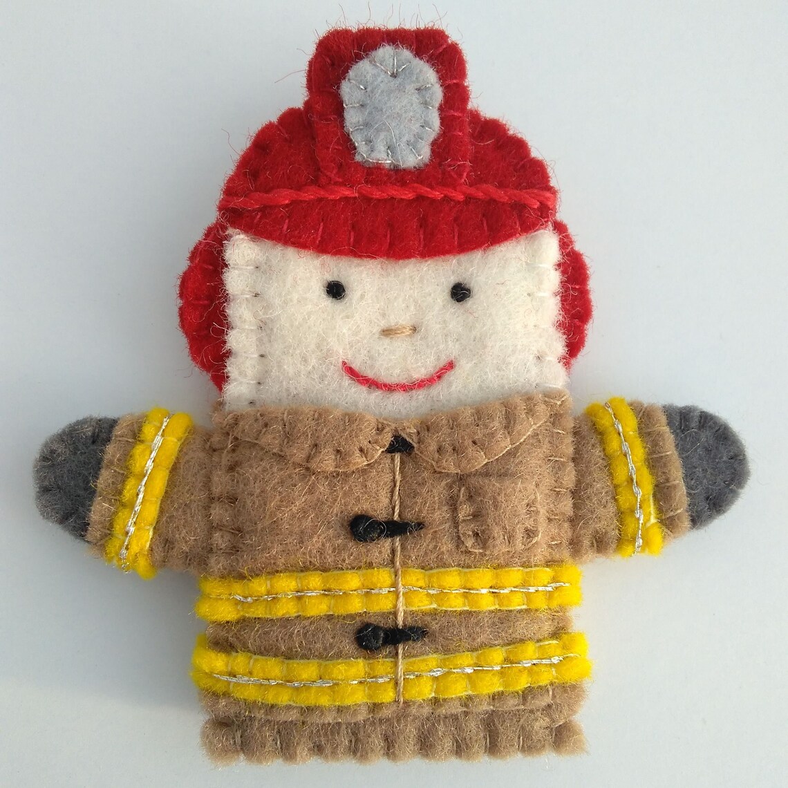 Firefighter Finger Puppet Firefighter Felt Finger Puppet - Etsy