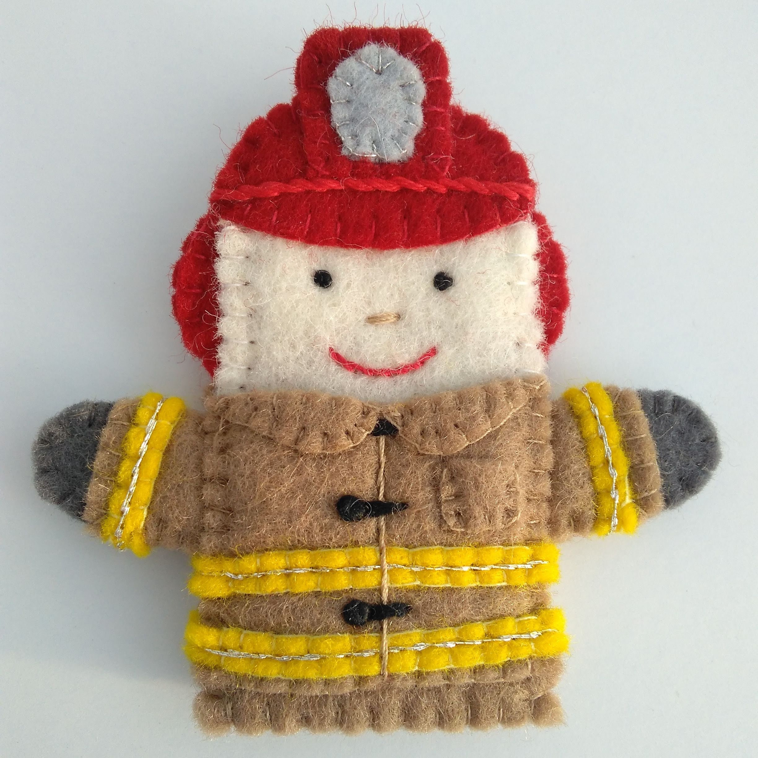 Firefighter Finger Puppet, Firefighter Felt Finger Puppet, Firefighter ...