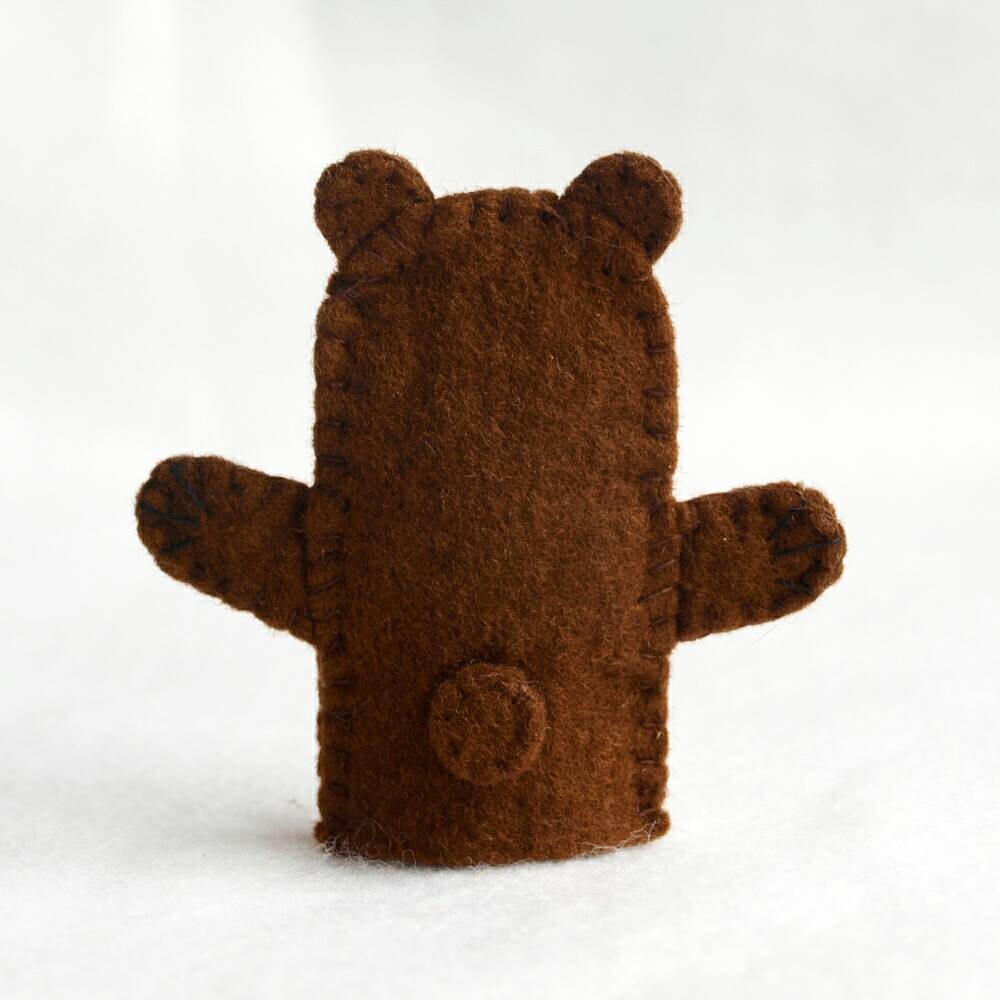 Pattern, Bear Finger Puppet Pattern, Bear, Felt Finger Puppet, Brown ...