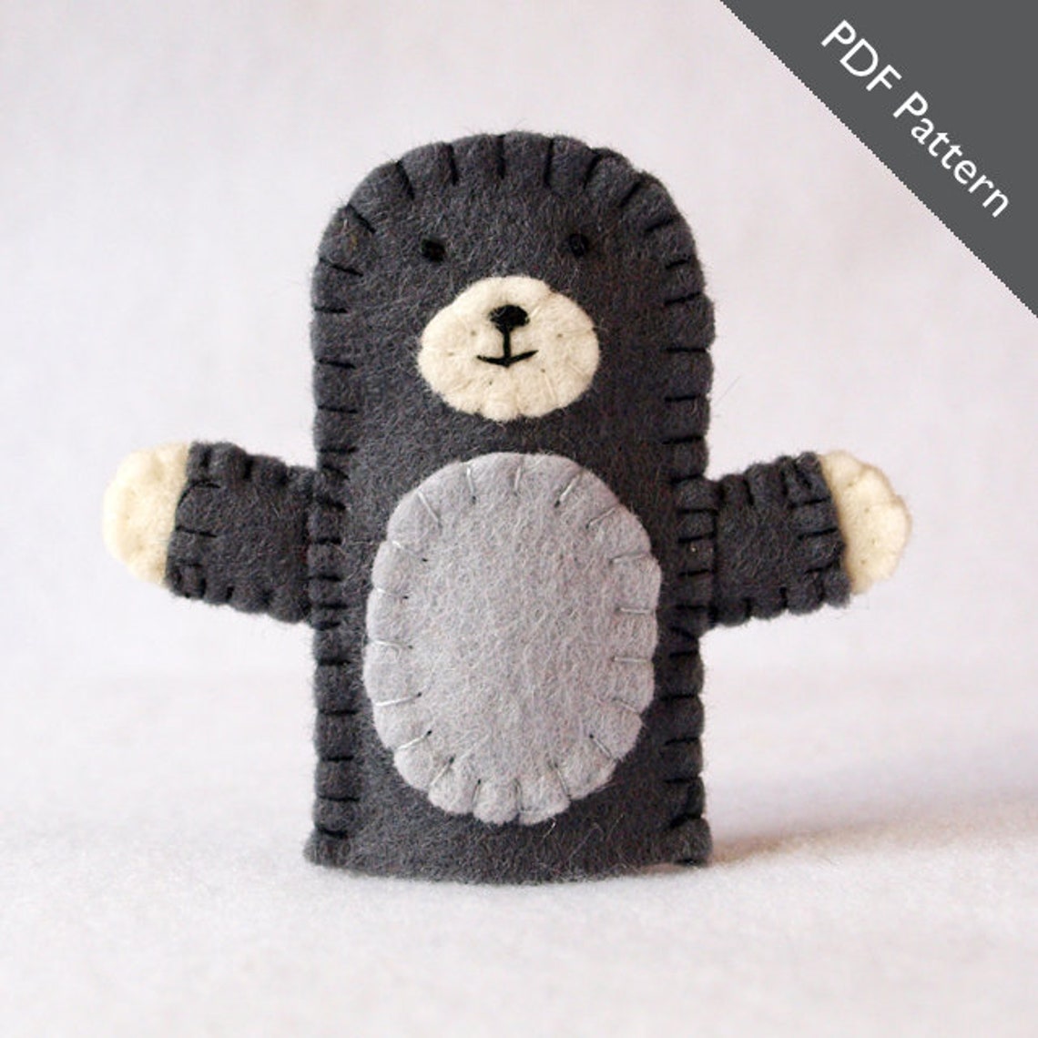 Pattern, Mole Pattern, Mole Felt Finger Puppet Pattern, Mole Sewing ...