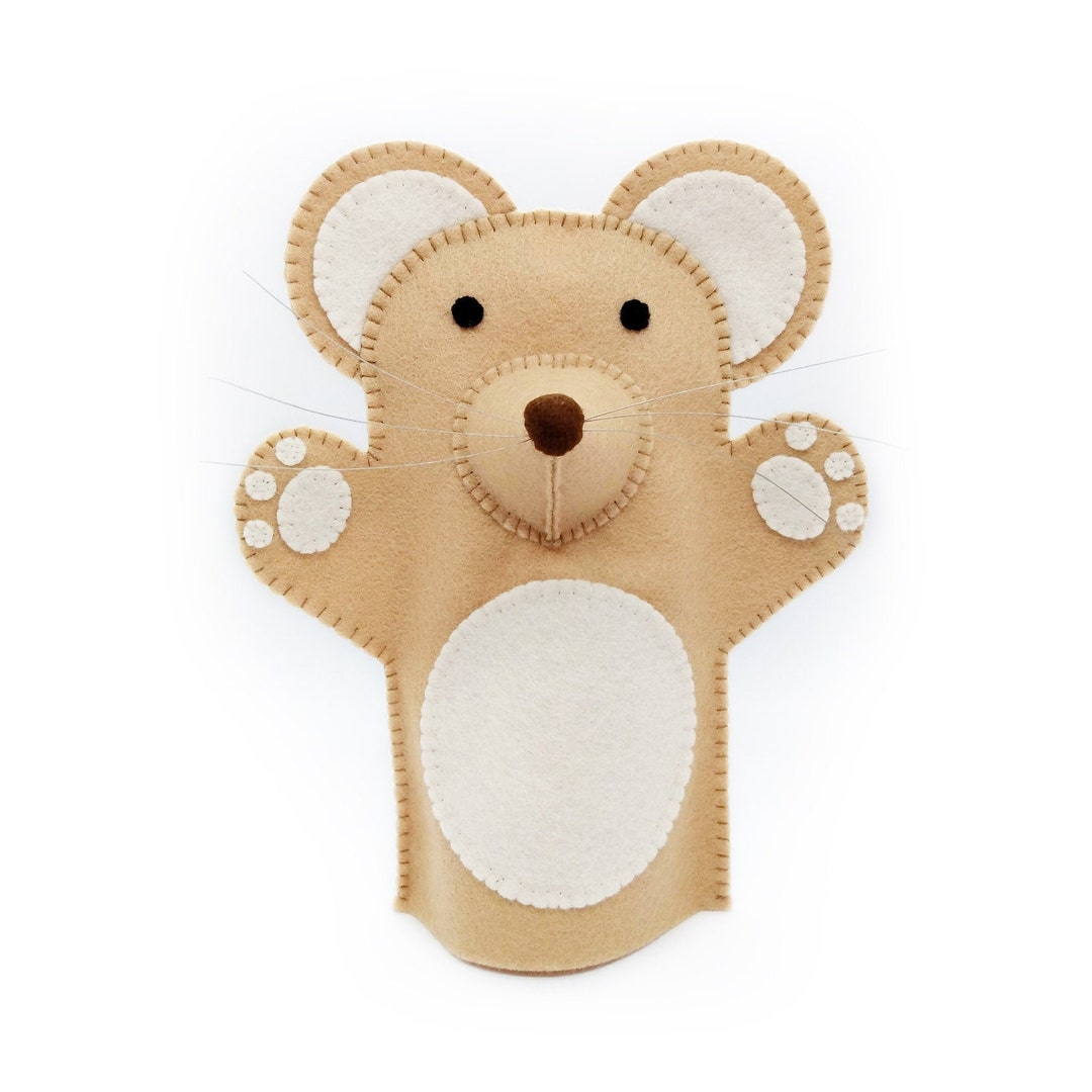 Brown Mouse Hand Puppet, Felt Hand Puppet, Brown Mouse Felt Hand Puppet ...