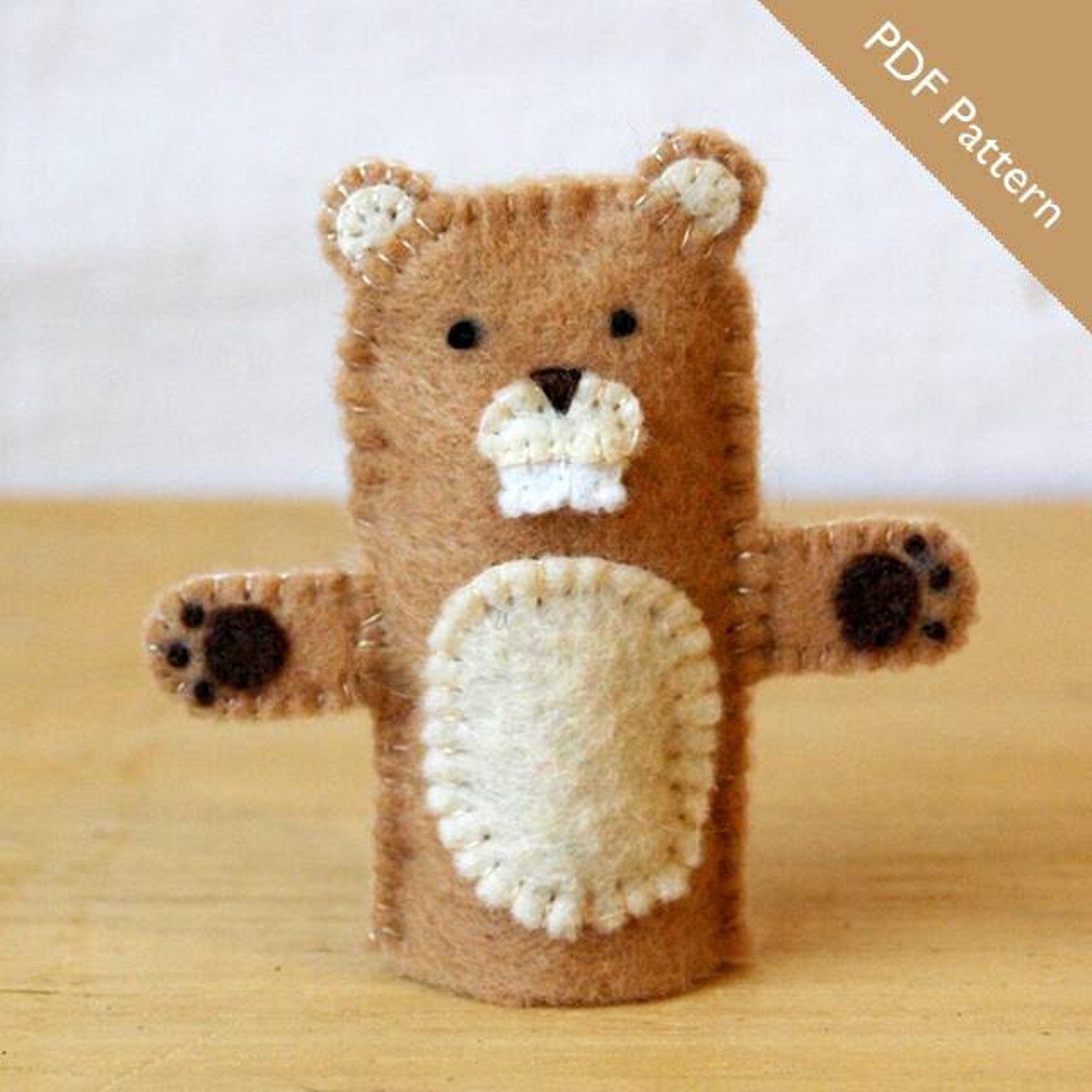 Beaver Finger Puppet Pattern Beaver Pattern Beaver Pattern - Etsy
