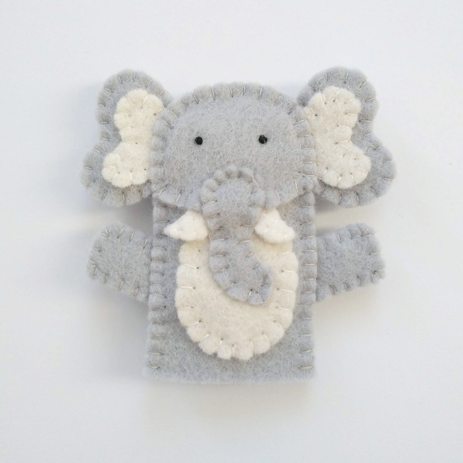 Elephant Finger Puppet, Felt Finger Puppet, Elephant Felt Finger Puppet ...