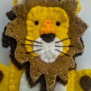 Lion Finger Puppet, Felt Finger Puppet, Lion Felt Finger Puppet, Finger ...