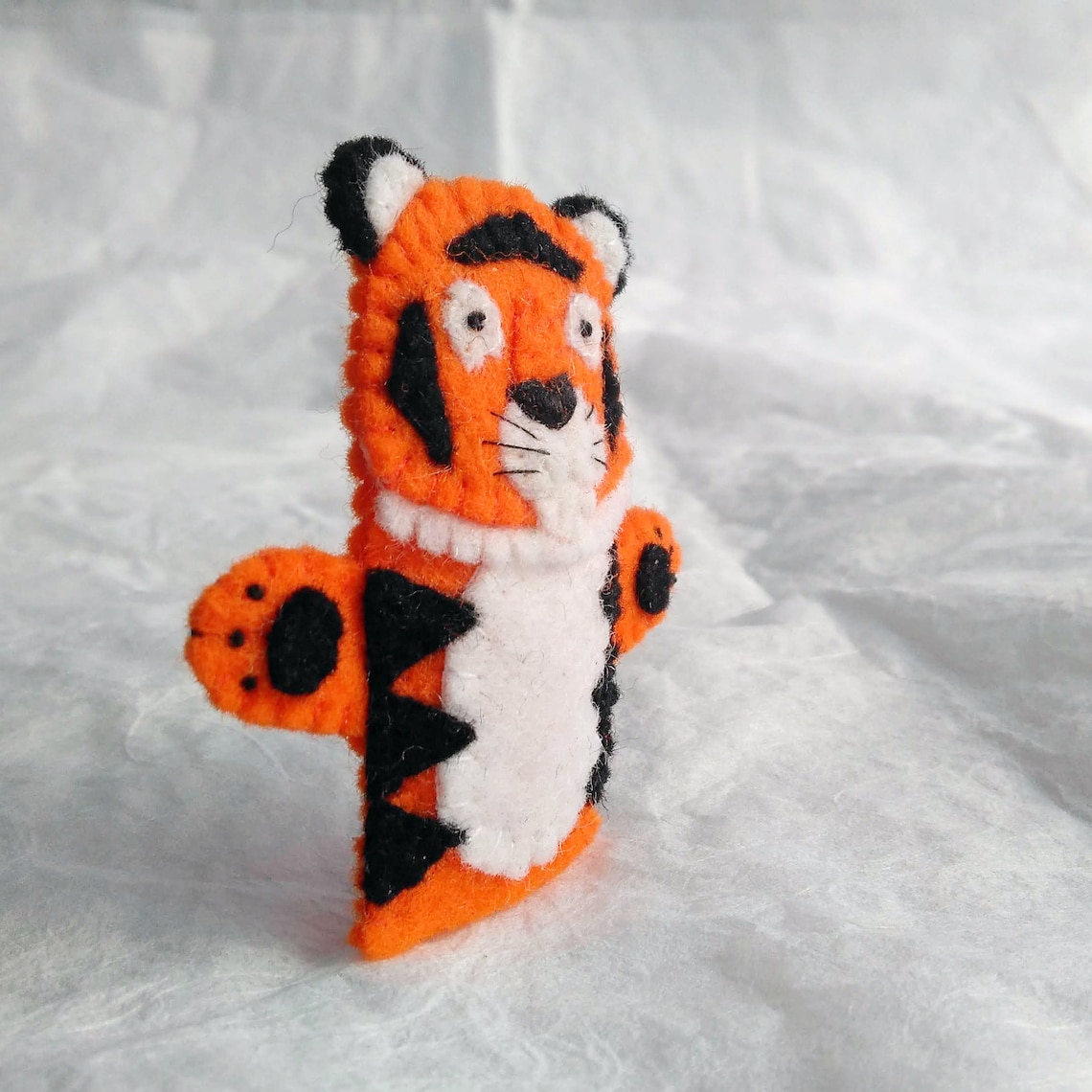 Tiger Felt Finger Puppet Tiger Tiger Puppet Felt Tiger - Etsy