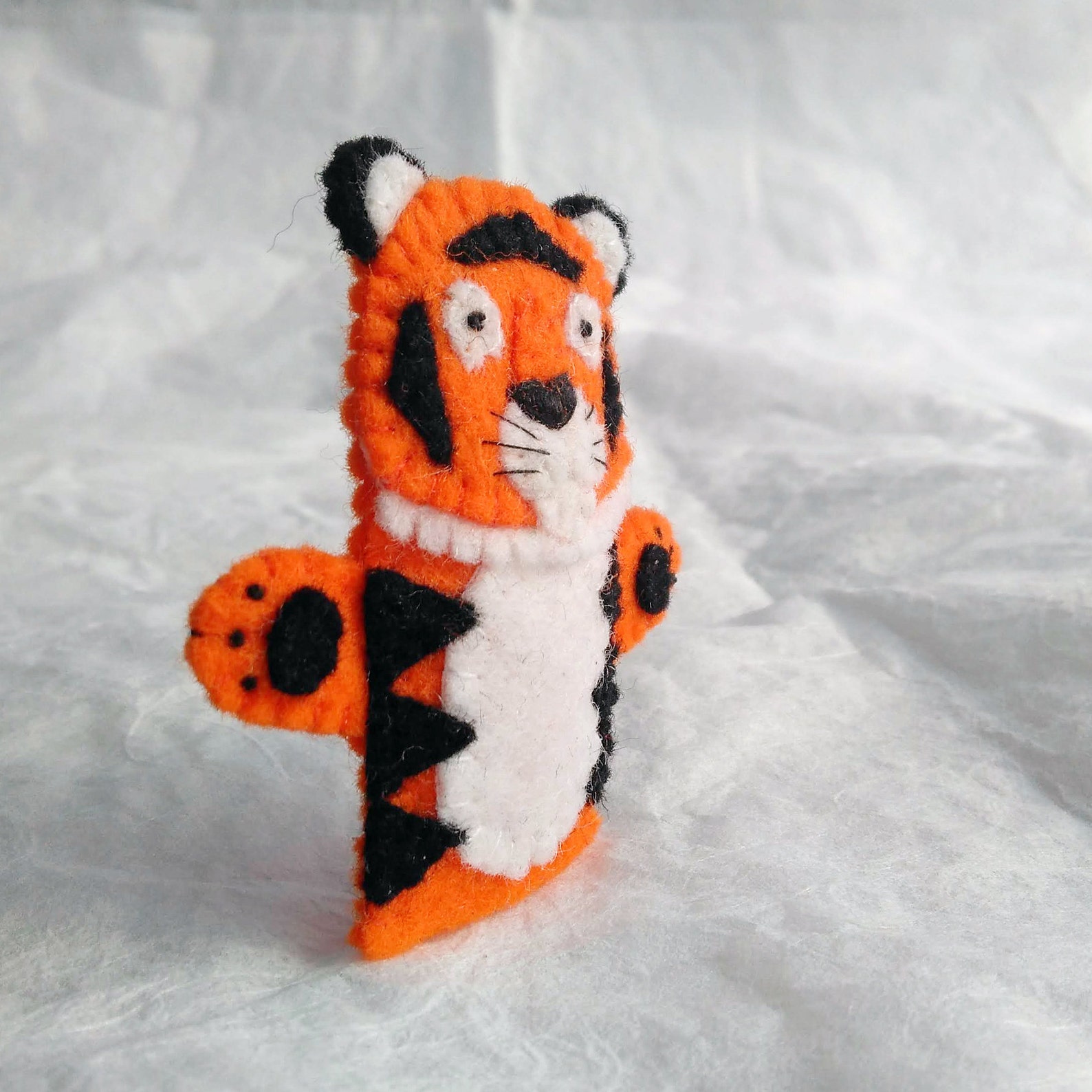 Tiger Felt Finger Puppet Tiger Tiger Puppet Felt Tiger - Etsy