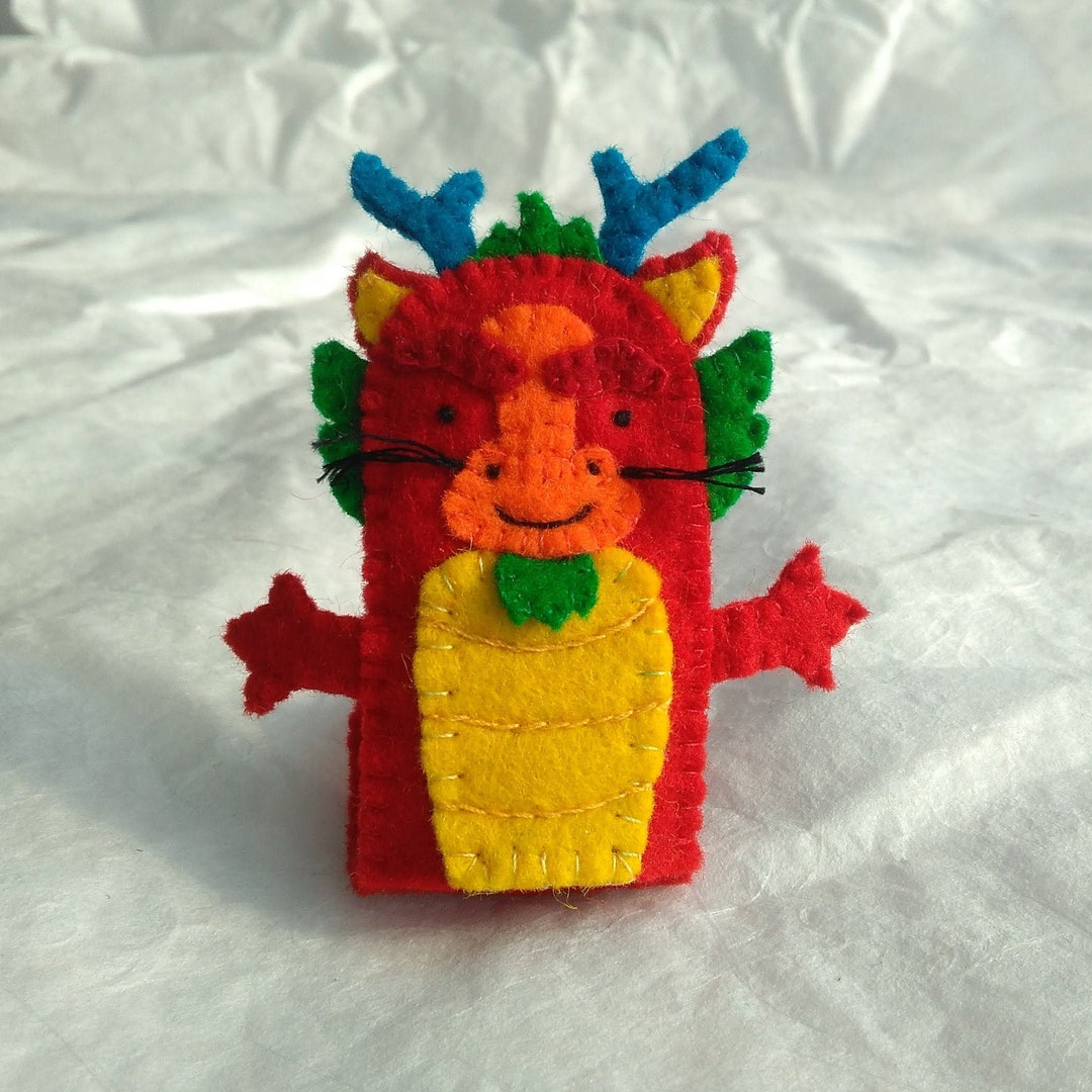 Chinese Dragon Felt Finger Puppet, Chinese Dragon Puppet, Dragon Felt ...