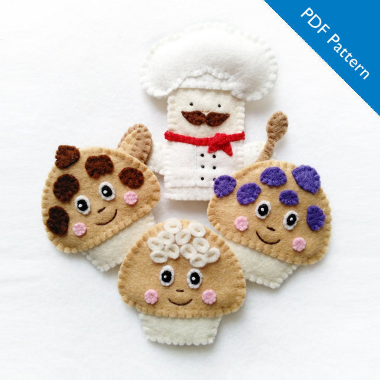 Pattern, the Muffin Man Pattern, Muffin Pattern, Finger Puppet Pattern ...