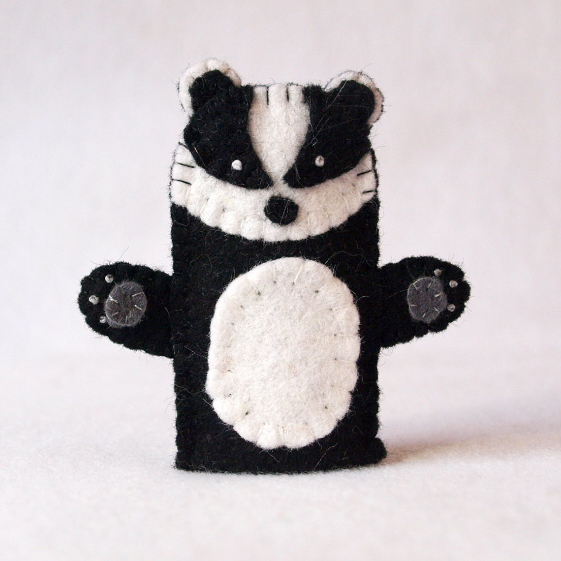 Badger Finger Puppet, Felt Finger Puppet, Badger Felt Finger Puppet ...