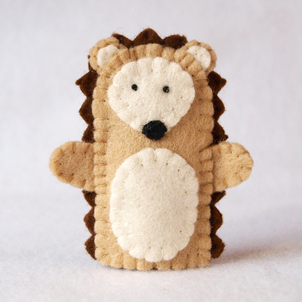 Hedgehog Finger Puppet, Felt Finger Puppet, Hedgehog Felt Finger Puppet ...