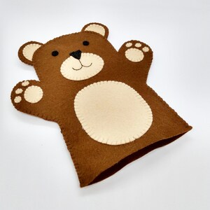 Brown Bear Hand Puppet, Felt Hand Puppet, Brown Bear Felt Hand Puppet ...