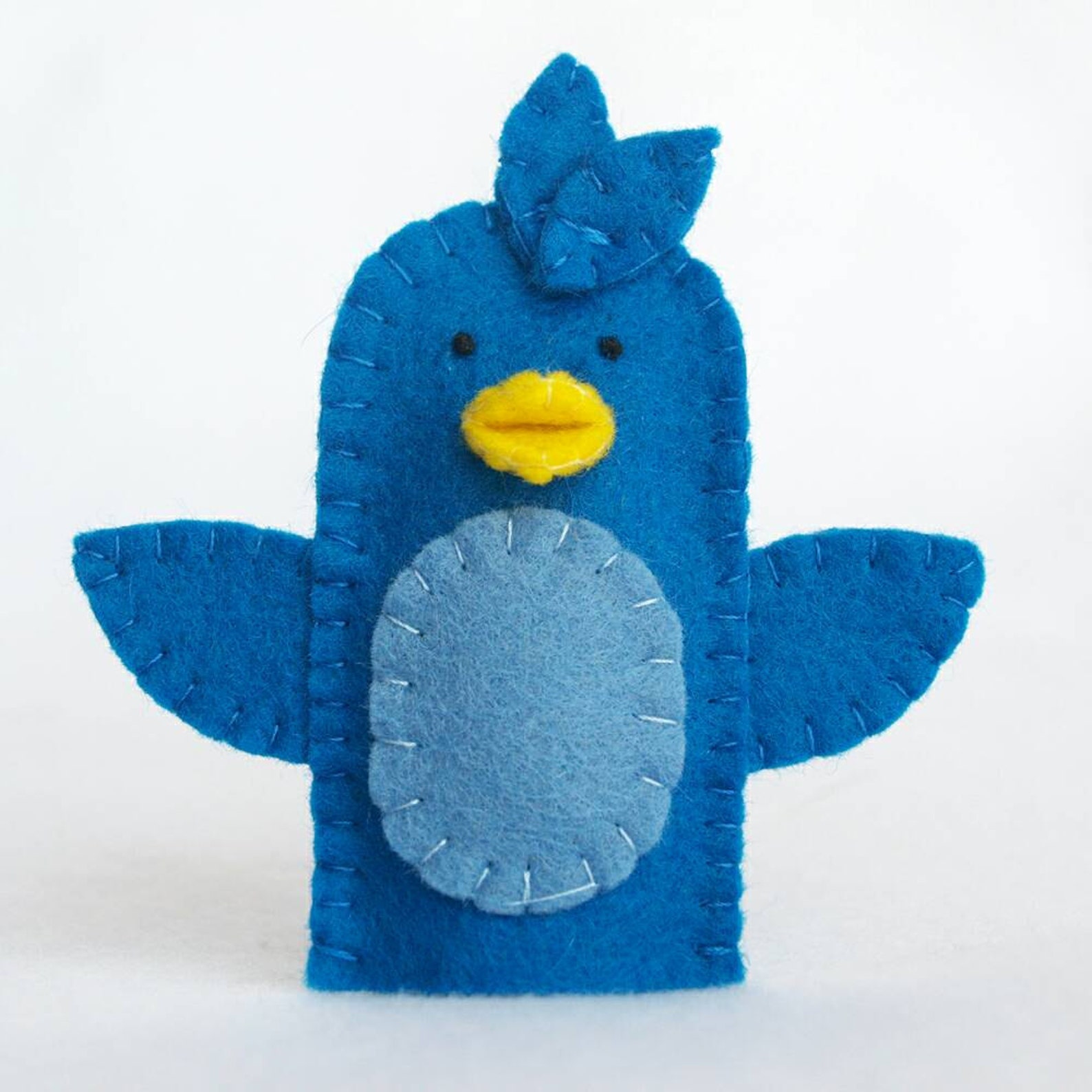 Felt Finger Puppet, Bird, Blue Jay, Animal Puppet, Storytime Puppet. - Etsy