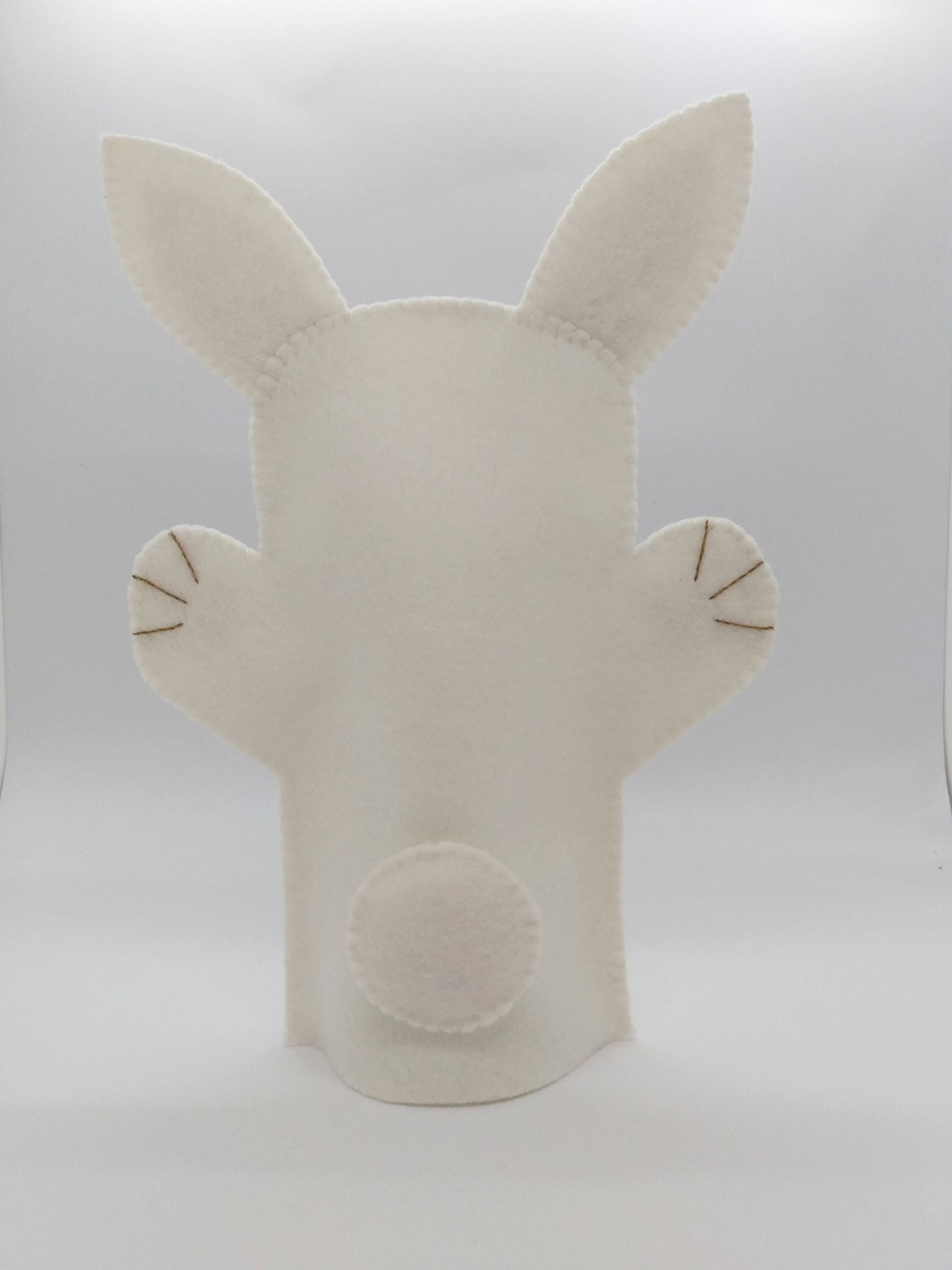 Rabbit Hand Puppet, Felt Hand Puppet, Rabbit Felt Hand Puppet, Hand ...