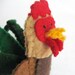 Rooster, Rooster Puppet, Rooster Finger Puppet, Rooster Felt Puppet ...