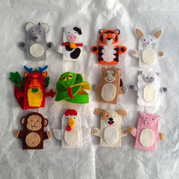 Chinese Zodiac Felt Finger Puppet Chinese New Year Mouse | Etsy