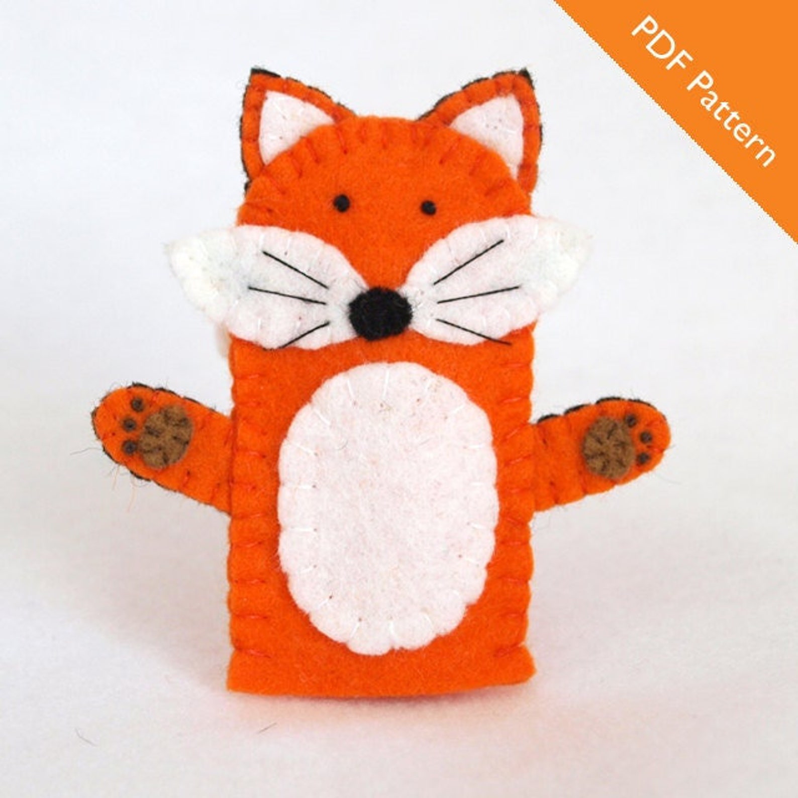 Fox Finger Puppet Pattern, Puppet Pattern, Fox Pattern, PDF Pattern ...