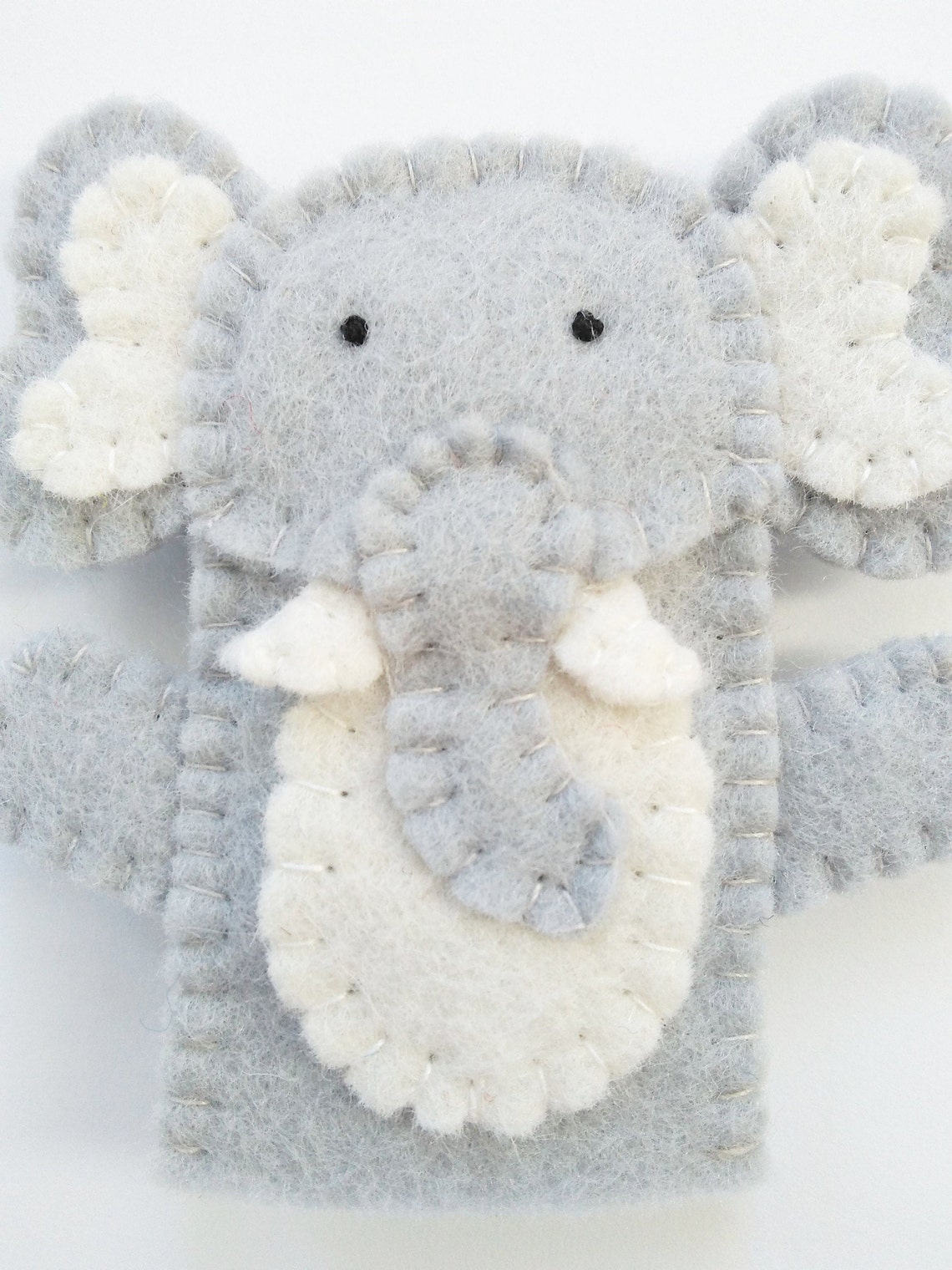 Elephant Finger Puppet Felt Finger Puppet Elephant Felt | Etsy