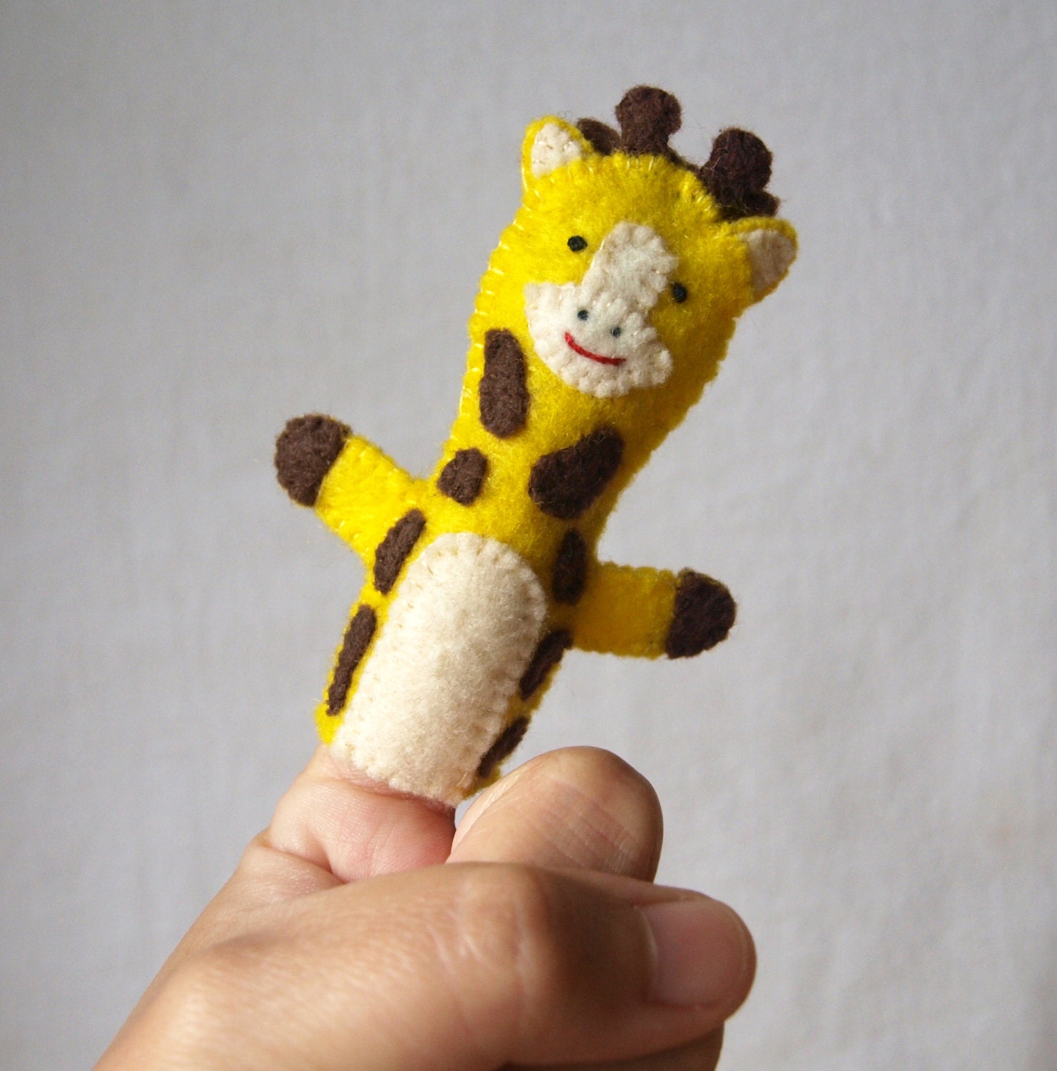 Pattern felt finger puppet pattern giraffe finger puppet | Etsy